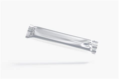 White Narrow Candy Wrap Wrapped Sweet Food Pack 3d Model On Yellow