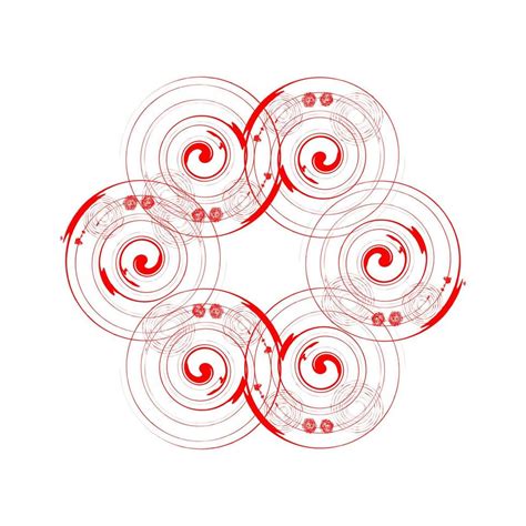 Abstract Geometric Art Speed Lines In Circle Form Vector Illustration