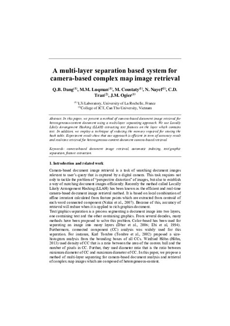 A Multi Layer Separation Based System For Camera Based Complex Map