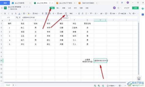 金山文档怎么换行 金山文档中设置文字换行显示的方法教程 极光下载站