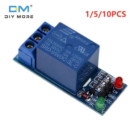 Diymore 1 5 10PCS 5V 1 Channel Relay Module Shield F High Level Trigger Shield For Arduino UNO