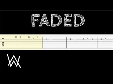 Alan Walker Faded Easy Guitar Tabs Tutorial Youtube