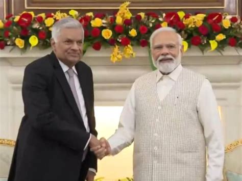 Pm Narendra Modi Meets Sri Lankan President Ranil Wickremesinghe