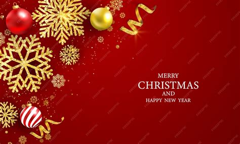 Premium Vector Merry Christmas And Happy New Year Greeting Card