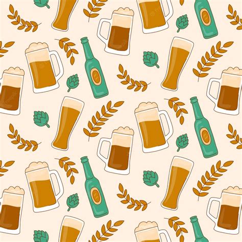 Beer Bar Pattern Vector Illustration