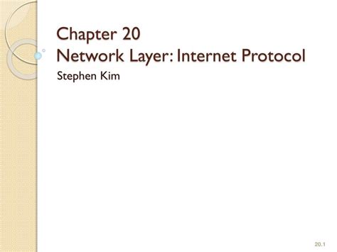 PPT Chapter 20 Network Layer Internet Protocol PowerPoint Presentation ID 5644256