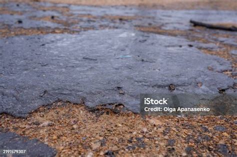 흑해 해안선의 연료 오일 얼룩 환경 재해 환경 오염 기름 유출 0명에 대한 스톡 사진 및 기타 이미지 0명 가솔린 결과 개념 Istock