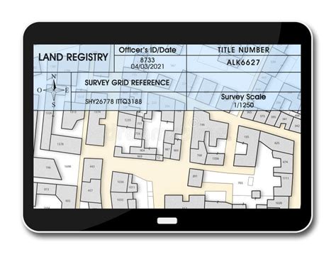 Land Registry Concept Image With An Imaginary Cadastral Map Of Territory Property Tax On