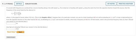 solved if a sound with frequency fs is produced by a source