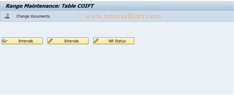 PA SAP Tcode Number Range Maintenance RP COIFT Transaction Code