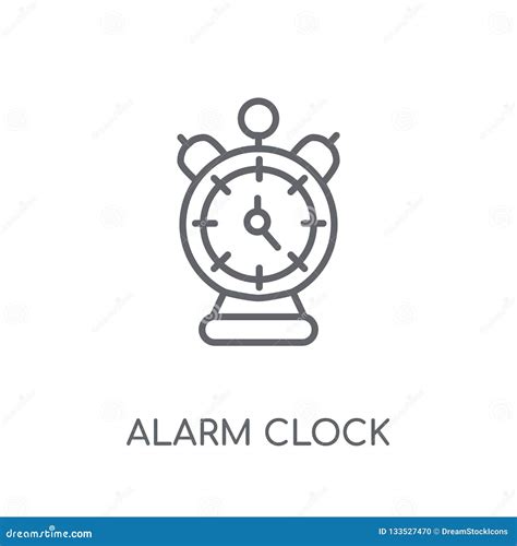 Alarm Clock Linear Icon Modern Outline Alarm Clock Logo Concept Stock