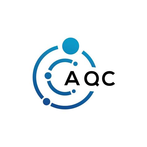 design de logotipo de carta aqc em fundo preto conceito de logotipo de