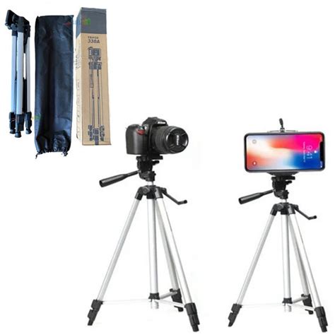 Штатив универсальный с подставкой для камеры и телефона Tripod 330А до 134 5 см 3х секционная