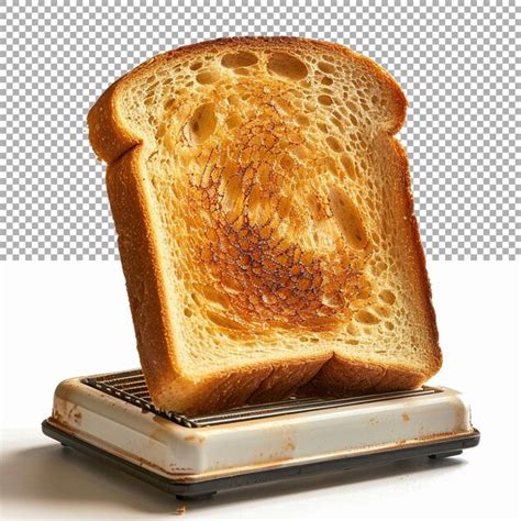 A Small Appliance Used To Brown Slices Of Bread On A White Background