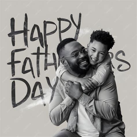 Happy Fathers Day Greeting Card Happy African American Father And Son