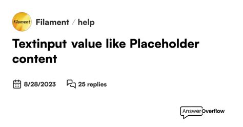 Textinput Value Like Placeholder Content Filament