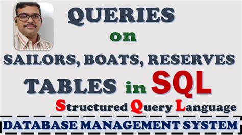 Queries On Sailors Boats And Reserves Table In Sql Queries In Sql