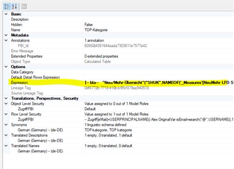 Powerbi Tabular Editor Change The Expression Of A Field Parameter Table Calculated Table