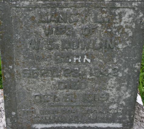 Nancy L Braden Nowlin 1842 1915 Find A Grave Memorial