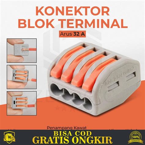 Electronic Terminal Block Connection Connector Nylon Copper Isolator Shopee Malaysia