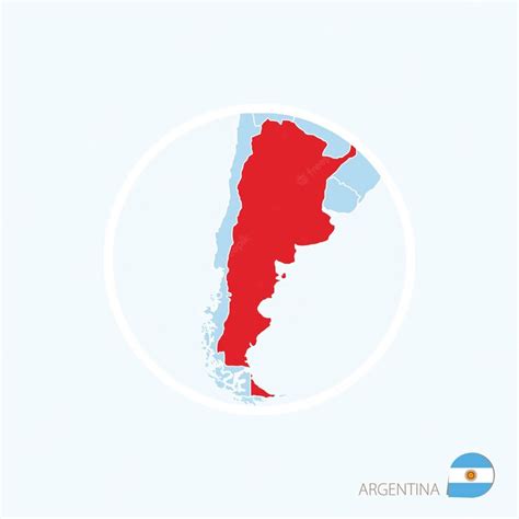 Premium Vector Map Icon Of Argentina Blue Map Of Europe With