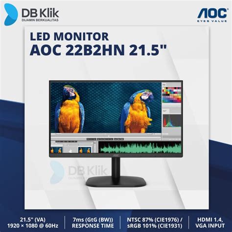 Jual LED Monitor AOC 22B2HN 21 5 Inch VA 75Hz Full HD HDMI VGA AOC 22B2HN Indonesia Shopee