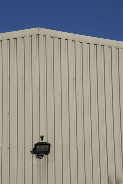 Modern Fabricated Buildings With Metal Cladding For Quick Assembly And Build Time Stock Image