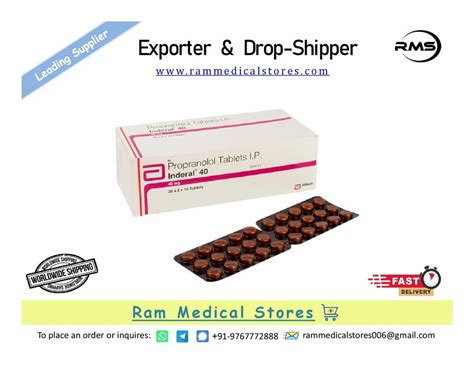 Propranolol Tablets 40 Mg At Best Price In India