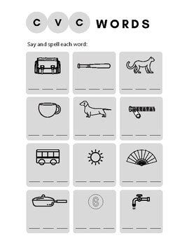 CVC Practice By Emily Laurance TPT