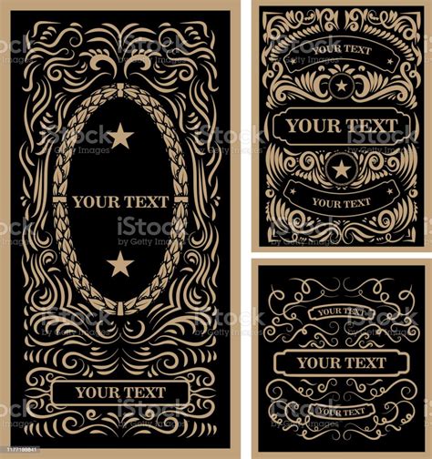 빈티지 배너 템플릿입니다 포스터 엠블럼 기호 라벨에 대한 요소를 디자인합니다 벡터 일러스트레이션 바로크 양식에 대한 스톡 벡터