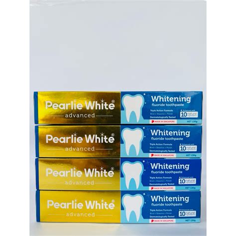 Pearlie White Advanced Whitening Enhanced Fluoride Toothpaste 130g Shopee Singapore