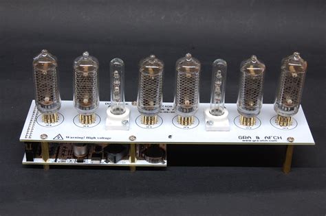 In 8 Nixie Clock With Sockets And Dots [smf Rgb Usb Tunes] Tubes Columns Temp Sensor