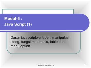 Modul Javascript Ppt