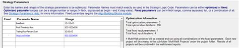 specifying strategy parameter ranges multiwalk