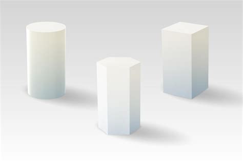 D 받침대 또는 연단 기하학적 빈 박물관 단계 프리미엄 벡터