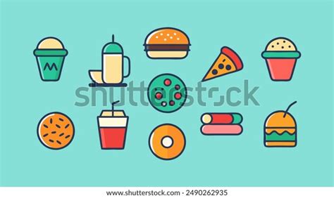 Restaurant Icon Set Suitable Info Graphics Stock Vector Royalty Free 2490262935 Shutterstock