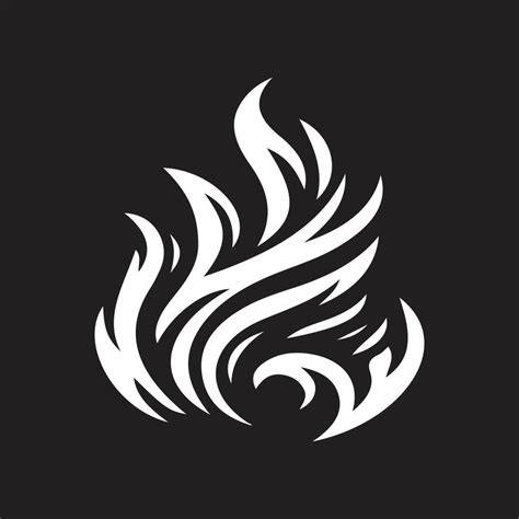 A Black And White Logo Of A Fire 53118417 Vector Art At Vecteezy
