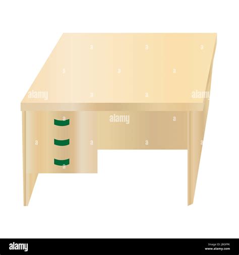 Isolated Office Table Vector Illustration Contains Gradients Stock