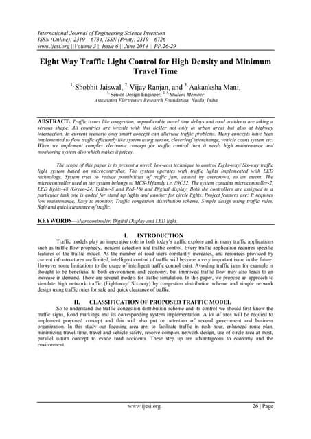 Smart Traffic Light Control System Pptx