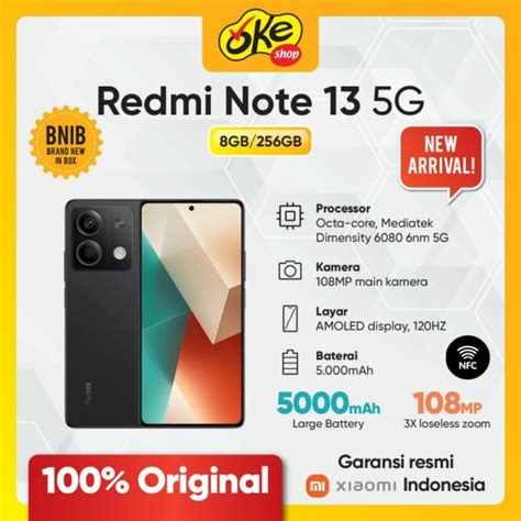 Jual Xiaomi Redmi Note 13 5G 8GB 256GB Garansi Resmi Xiaomi Indonesia Shopee Indonesia