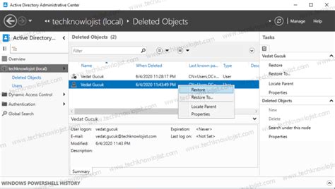 How To Restore Active Directory Objects Techknowlojist