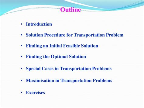 Ppt Transportation Problems Powerpoint Presentation Free Download