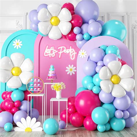 Wildflower Balloon Arch Garland Kithot Pink Blue Purple