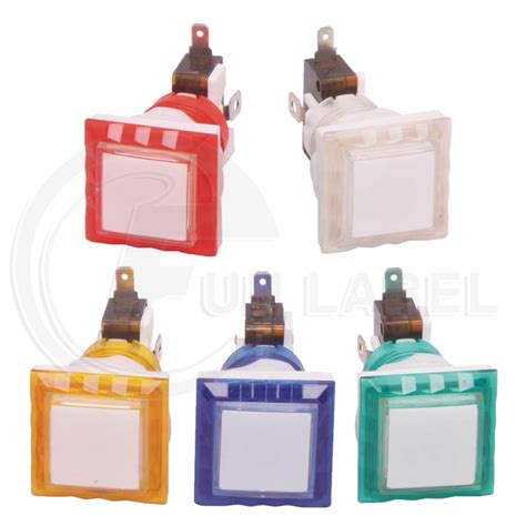 Unique Mm Multi Color Plastic Square Push Button With LED Light For Arcade Game Machines
