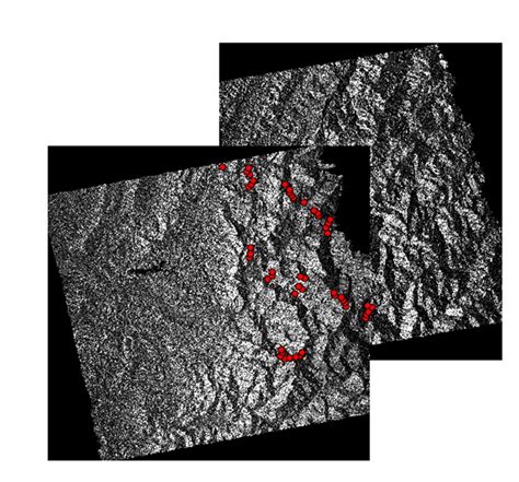 sar image matching differences of different ground object types red
