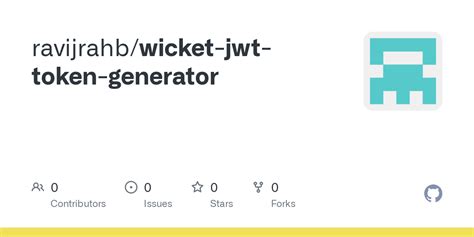 Github Ravijrahbwicket Jwt Token Generator Github Ravijrahbwicket Jwt Token Generator