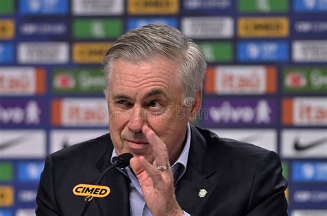 Coach Of The Brazilian Football Team Carlos Ancelotti Editorial Stock