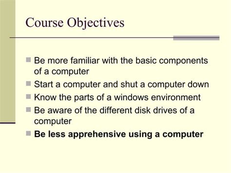 Computer Basics 101 Slide Show Presentation Ppt