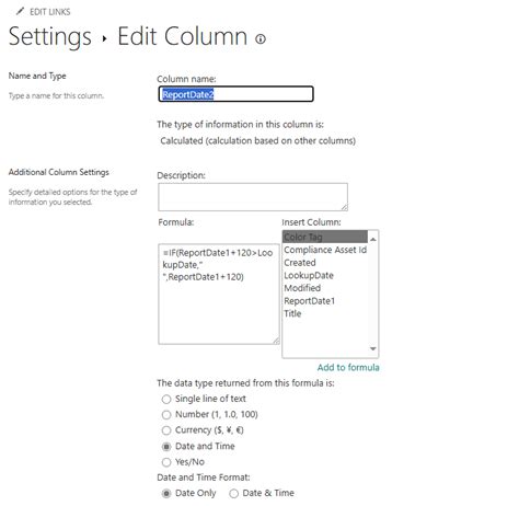 Duda Sobre Uso De Fórmulas En Columnas Calculadas De Listas De Sharepoint Microsoft Qanda