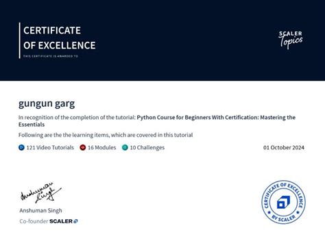 Python Scaler Certification Learning Coding Datascience
